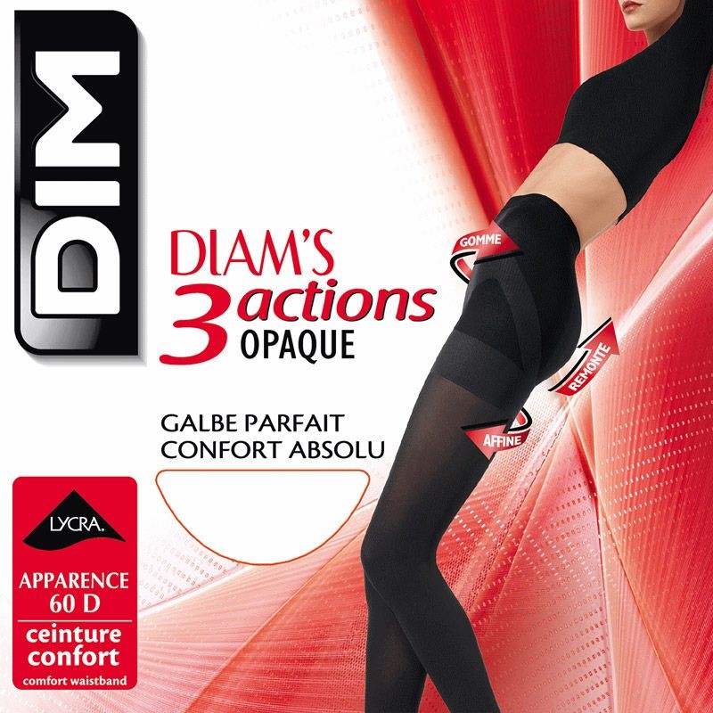 DIM Collant Voile 3 Actions Opaques (Marron)